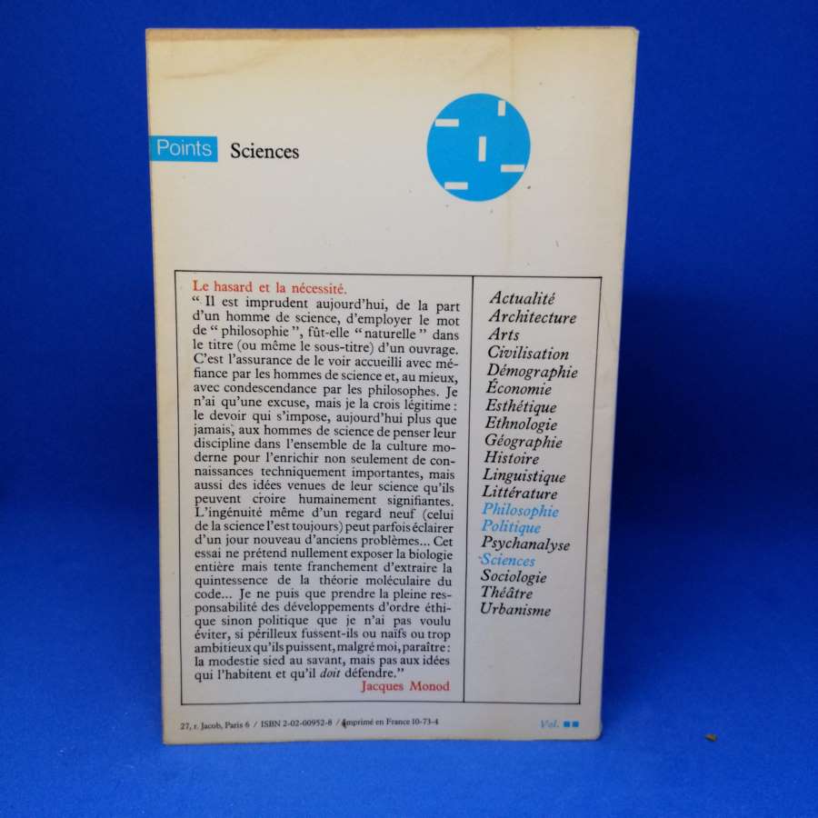 Le Hasard Et La Nécessité